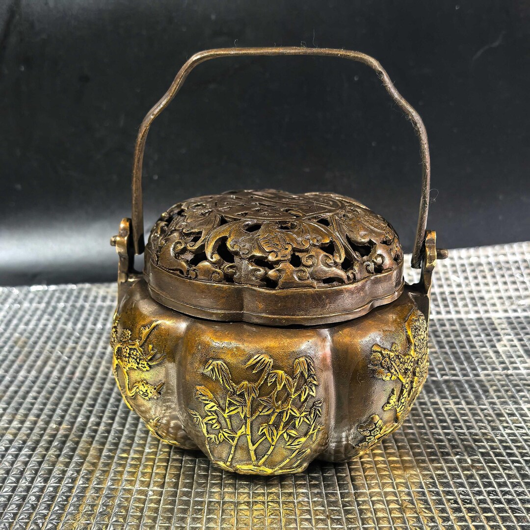 Chinese Collection Handmade Copper Incense Burners, Exquisite Copper ...