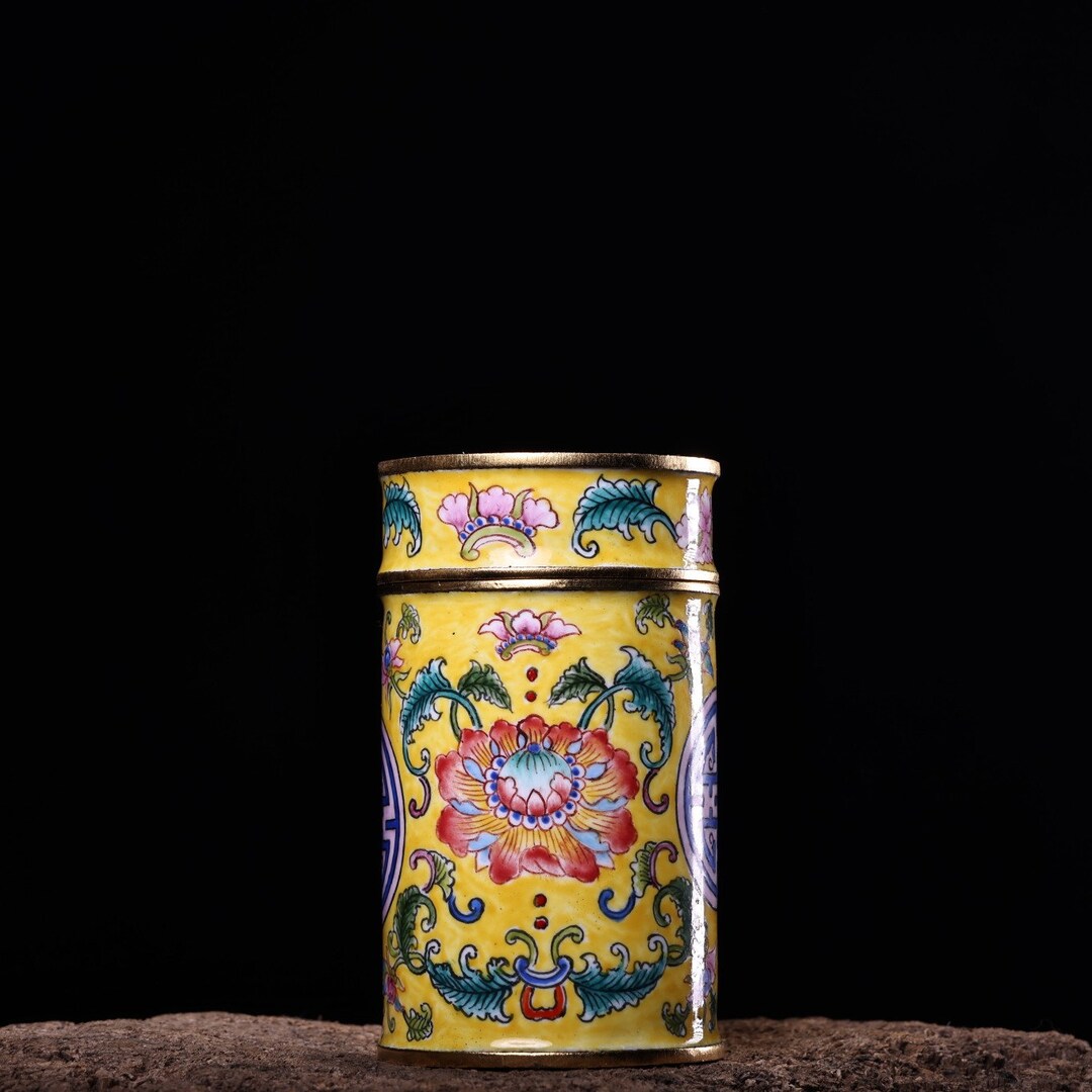 Chinese Collection Hand Painted Flower and Bird Patterns Toothpick Box ...