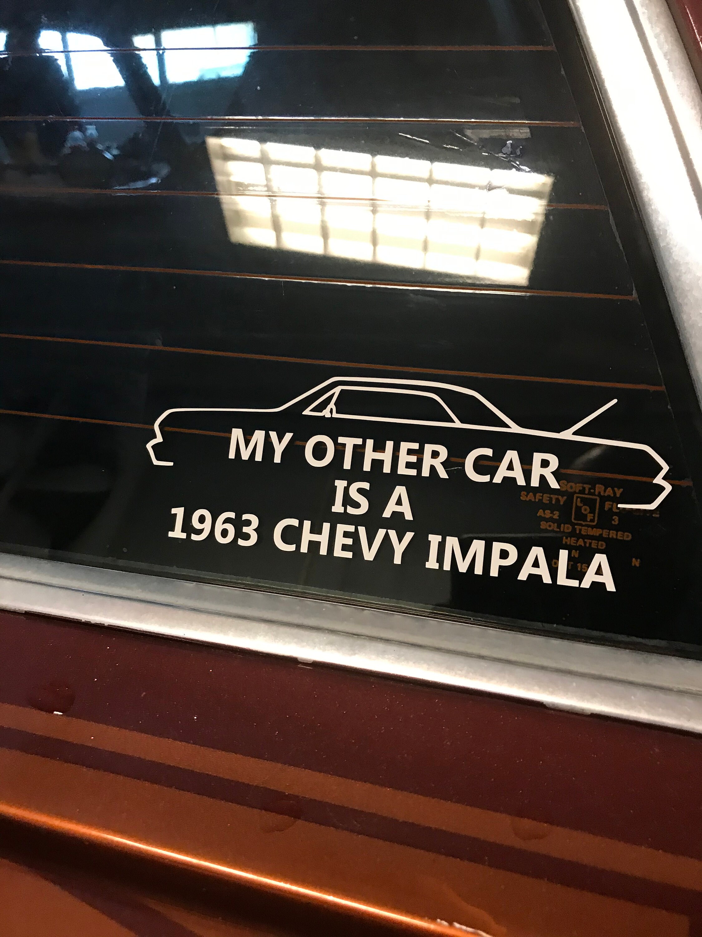 My Other Car is A 1963 Chevy Impala Decal/sticker - Etsy UK