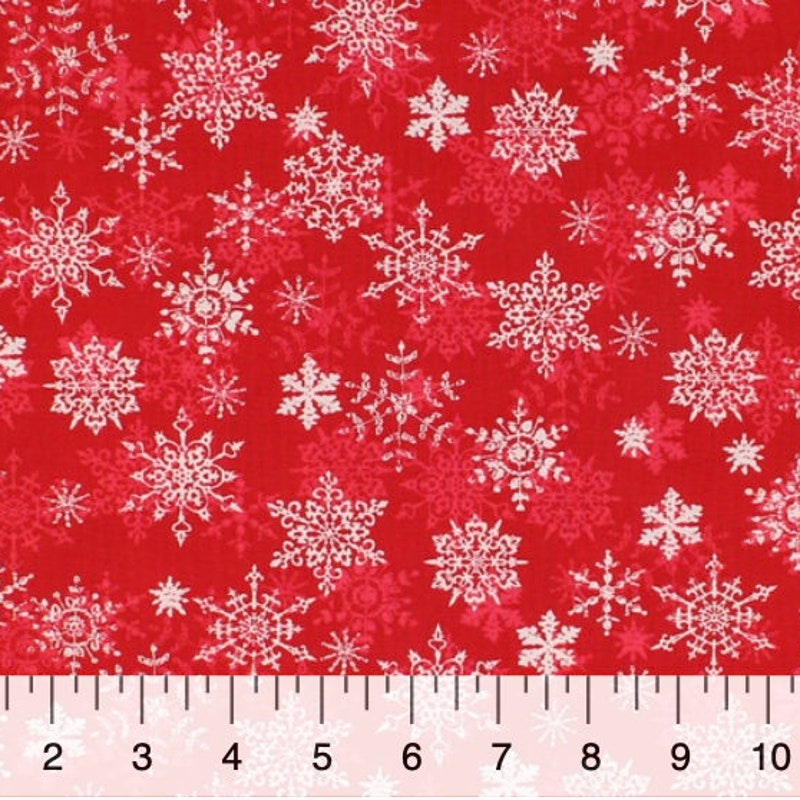 Red Christmas Fabric - Etsy