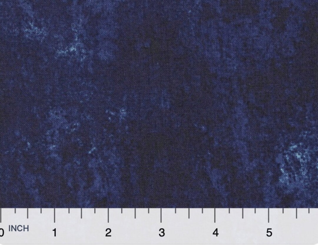 Navy Blue Blender Fabric Smudge of Color 100% Cotton Fabric Sold by the ...