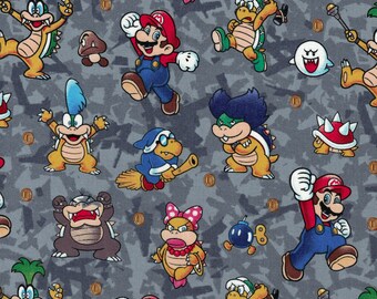Cotton Super Mario Bros Fabric - Etsy