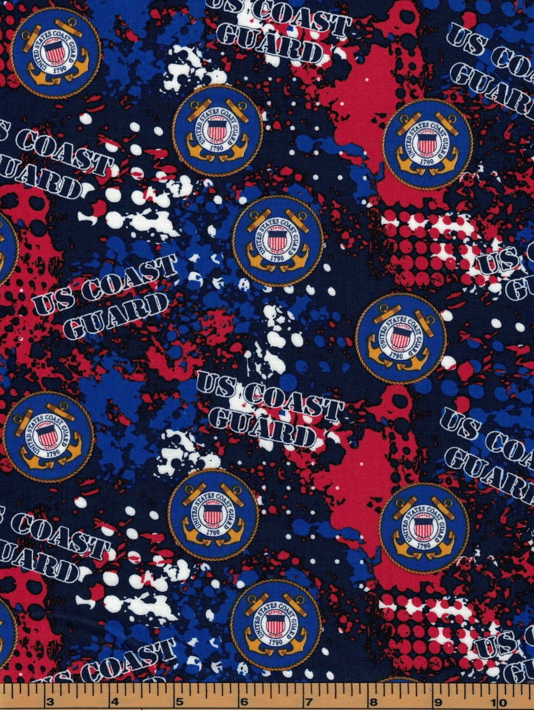 Military Fabric - Coast Guard - USCG Fabric - Sold by the HALF Yard ...