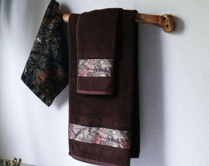 Quaking Aspen Tree Branch Towel Bar / Towel Rack W/ Hook for Log Home ...