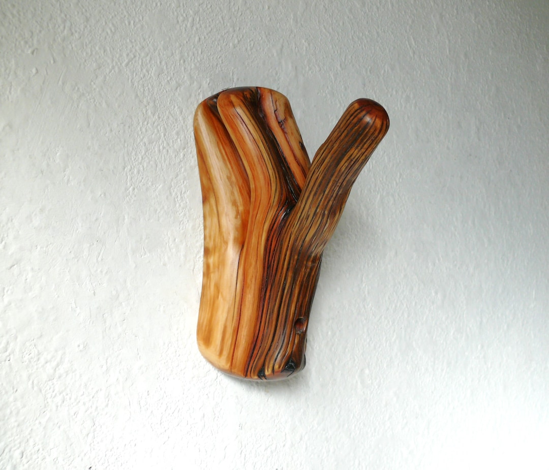 Unique Juniper Tree Branch Wall Hook, Coat Hook, Hat Rack, Bathroom ...
