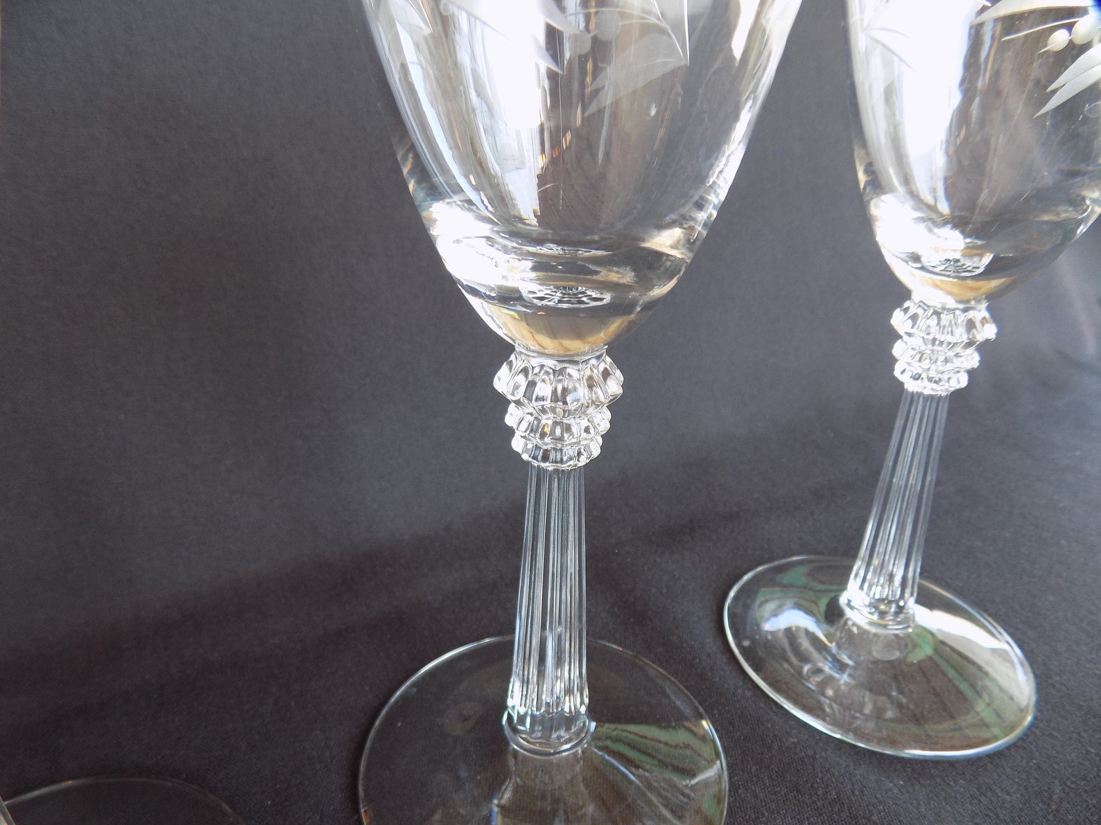 Vintage Crystal Cynthia Water Goblets by Fostoria - Etsy
