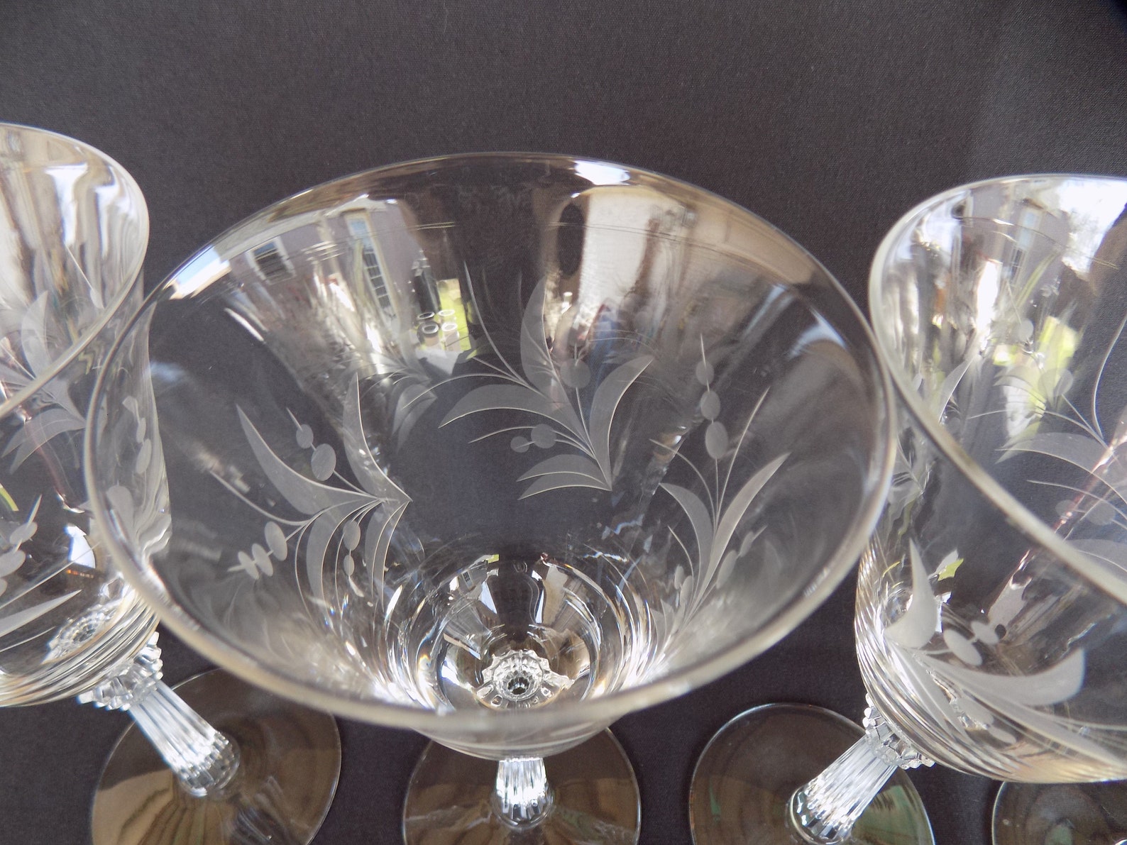 Vintage Crystal Cynthia Water Goblets by Fostoria - Etsy