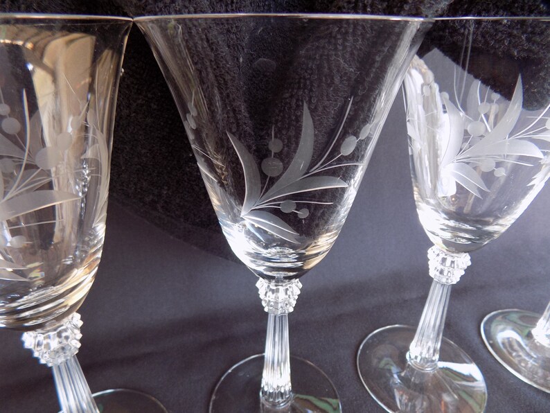 Vintage Crystal Cynthia Water Goblets by Fostoria - Etsy