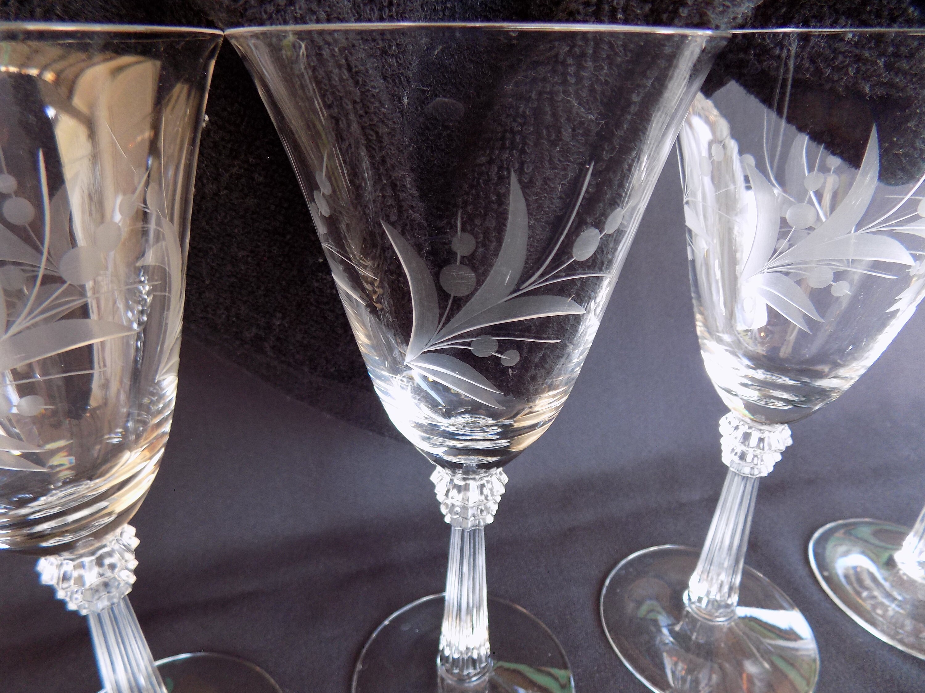 Vintage Crystal Cynthia Water Goblets by Fostoria - Etsy