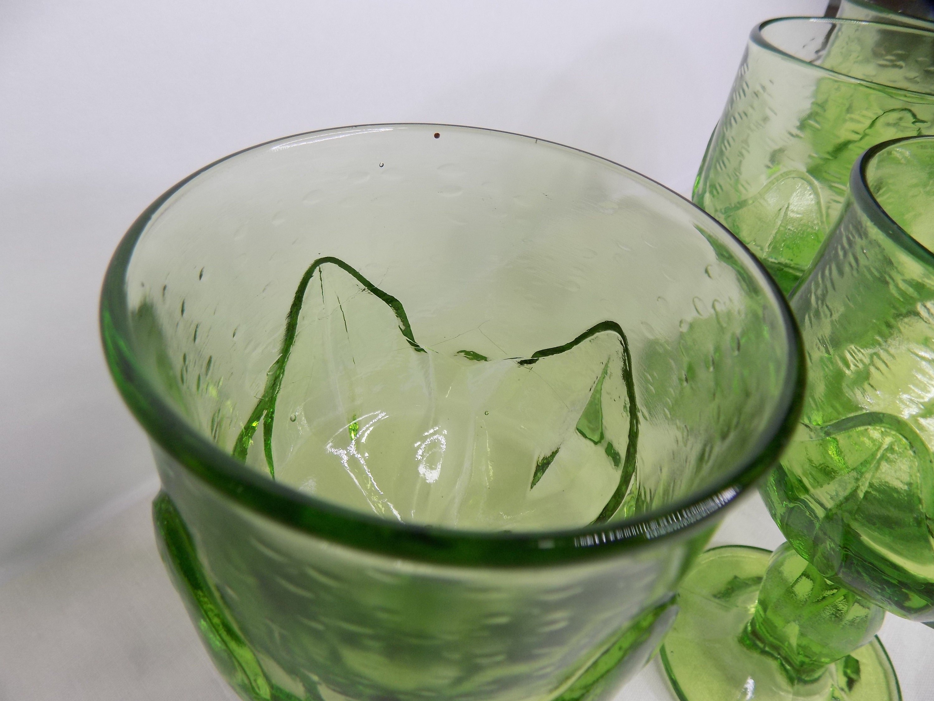 VTG Franciscan Tiffin Green Crystal Cabaret 8 Ounce Goblet Set of 5 - Etsy