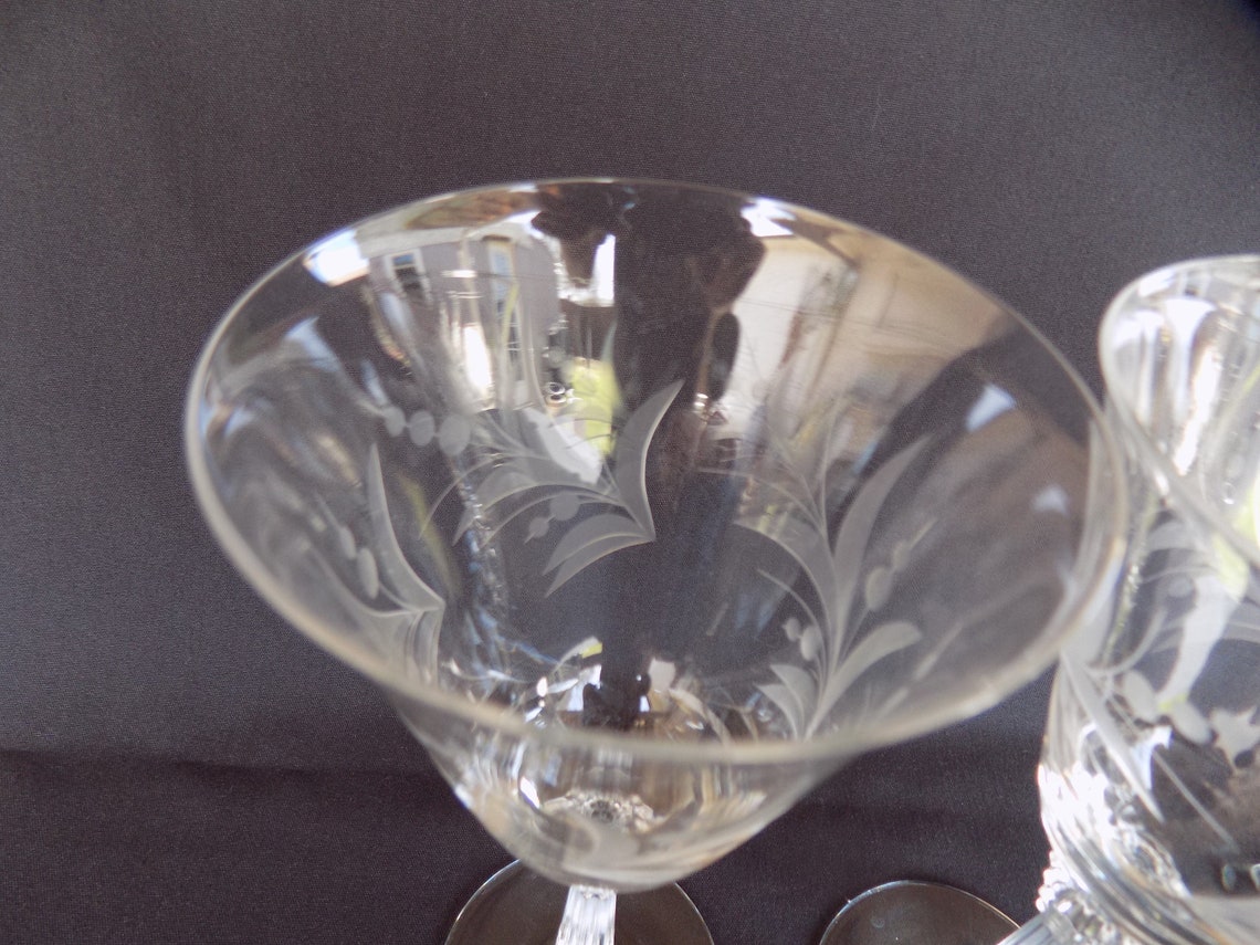 Vintage Crystal Cynthia Water Goblets by Fostoria - Etsy