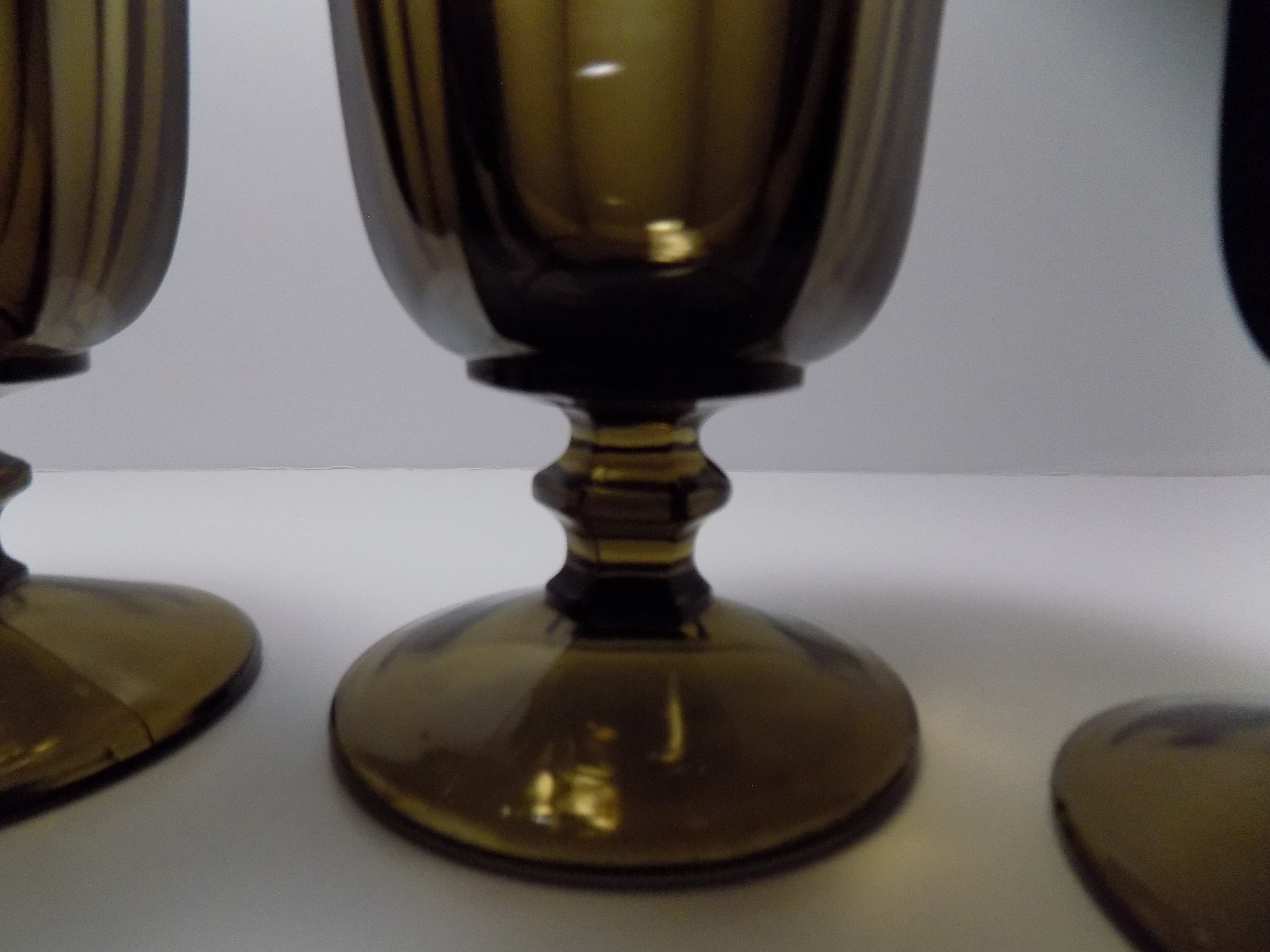 Vintage Imperial Glass OLD WILLIAMSBURG Brown 10 Oz Iced Tea Goblets ...