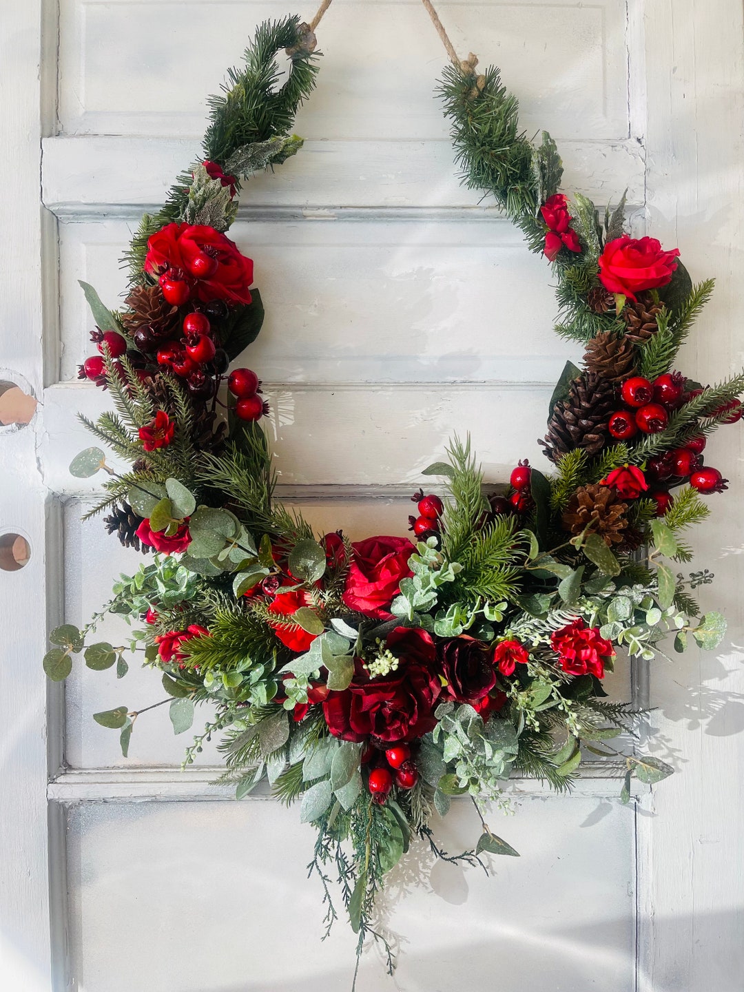 Christmas Horse Neck Garland Horse Photography Prop Rustic Wedding ...