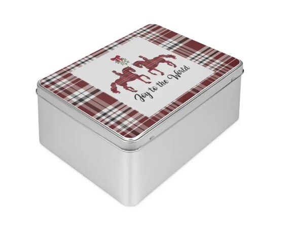 Christmas tin boxes store