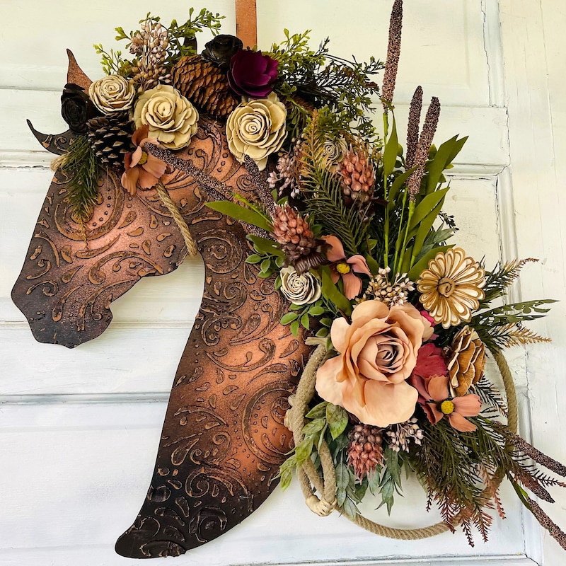 Decorated Farm Wreaths - Etsy
