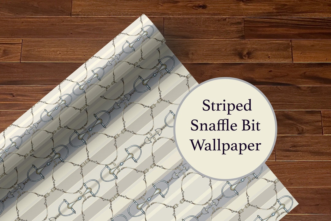 Linear Snaffle Bit Wallpaper Luxury Equestrian Home Decor Farmhouse ...