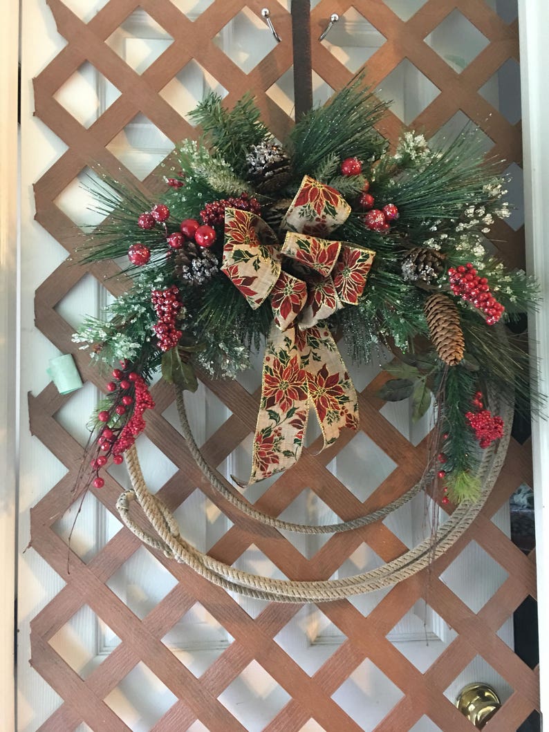 Cowboy Christmas. Lasso Wreath. Lariat wreath. Country | Etsy