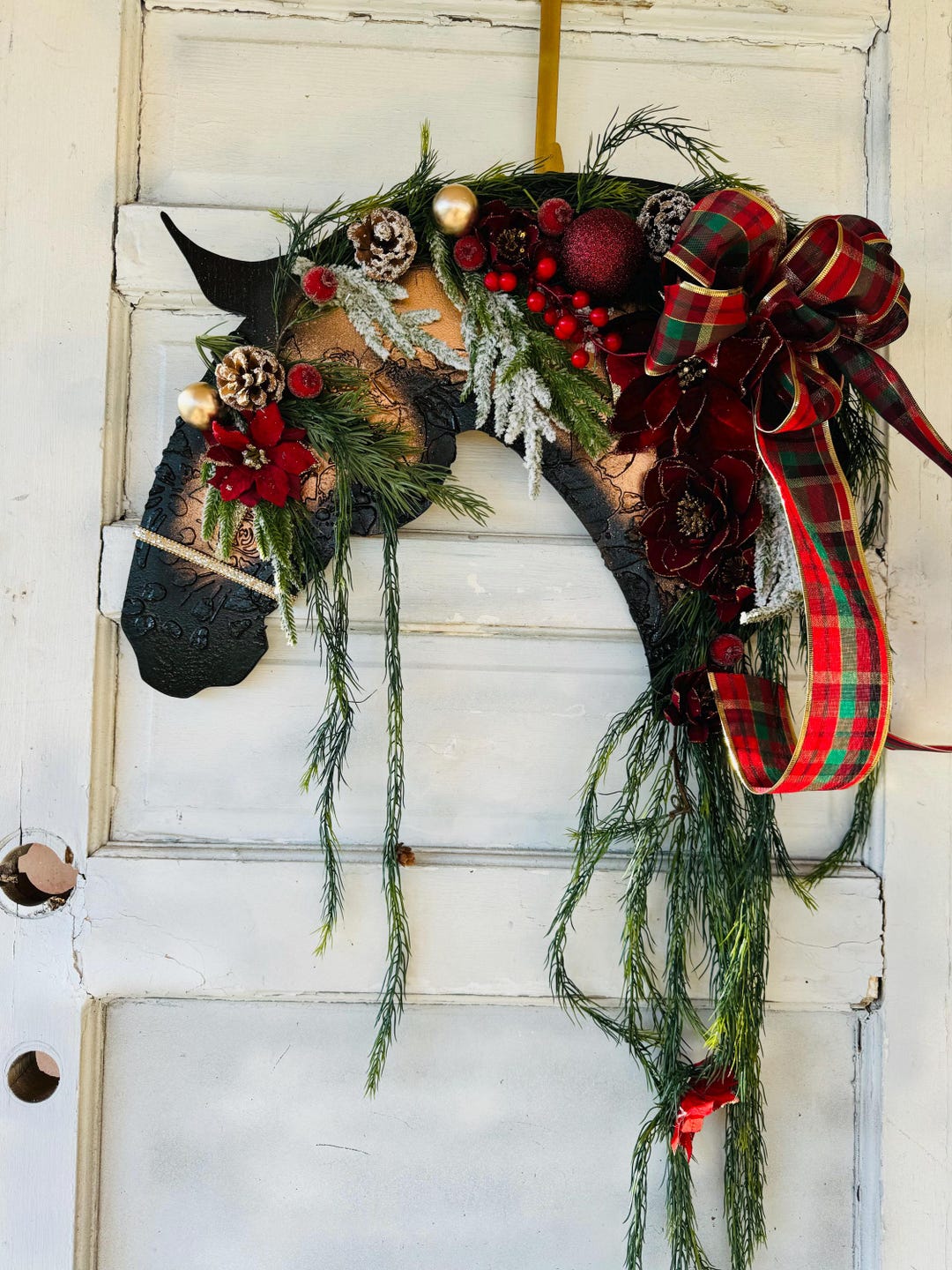 Friesian Wood Horse Head Wreath or Wall Decor - Friesian Horse Lover ...