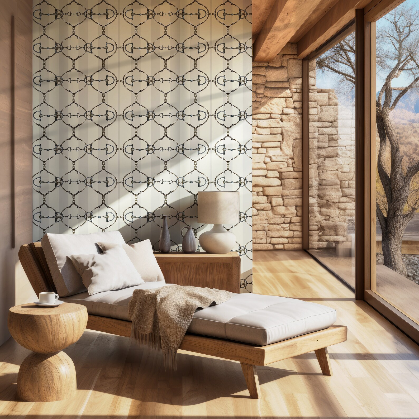 Luxury Snaffle Bit Wallpaper Equestrian Home Decor Farmhouse Wall ...