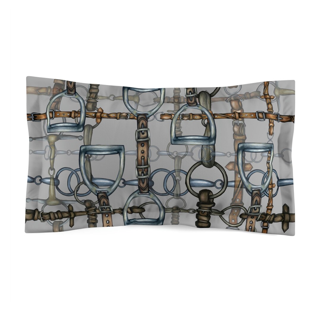 Equestrian Bits and Reins Design Microfiber Pillow Sham - Etsy
