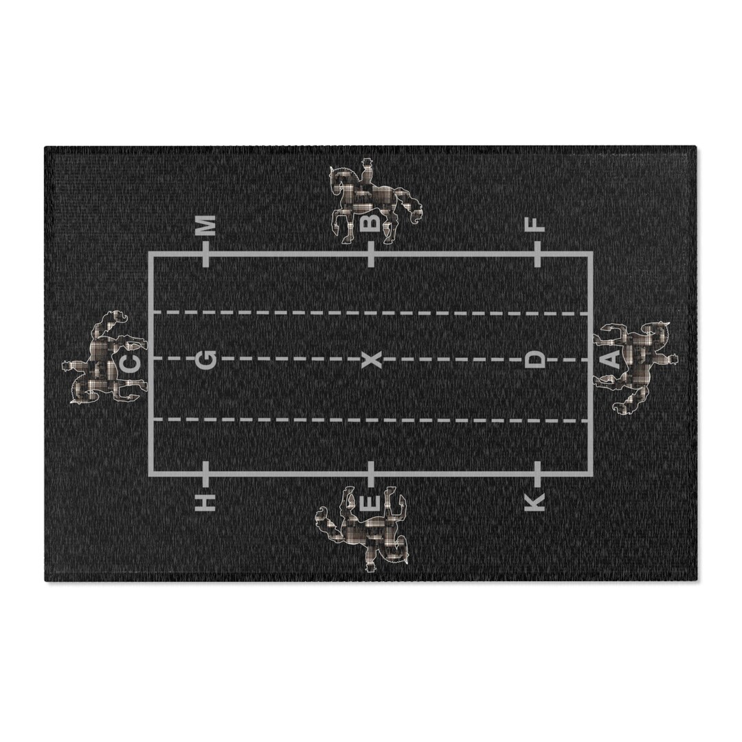 Short Court Dressage Arena Rug Show Stall Mat Tack Room Rug Horse ...