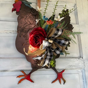 Spring Chicken Spring/summer/everyday Wreath - Wood Floral Rustic ...