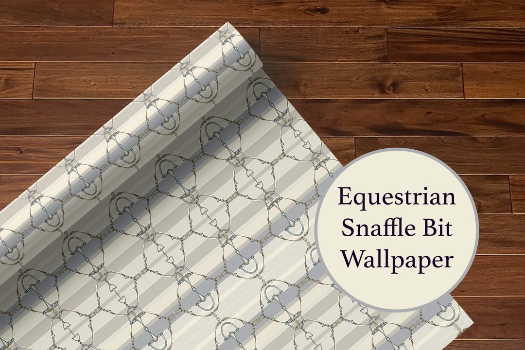 Buy Striped Snaffle Bit Wallpaper Luxury Equestrian Home Decor ...
