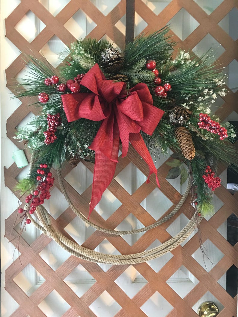 Cowboy Christmas. Lasso Wreath. Lariat wreath. Country | Etsy