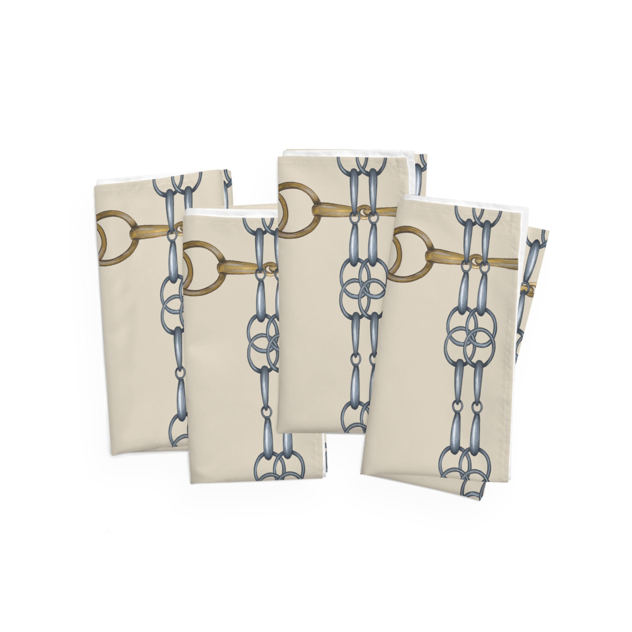 Equestrian Snaffle Bit Cream Napkins (set of 4) - Etsy