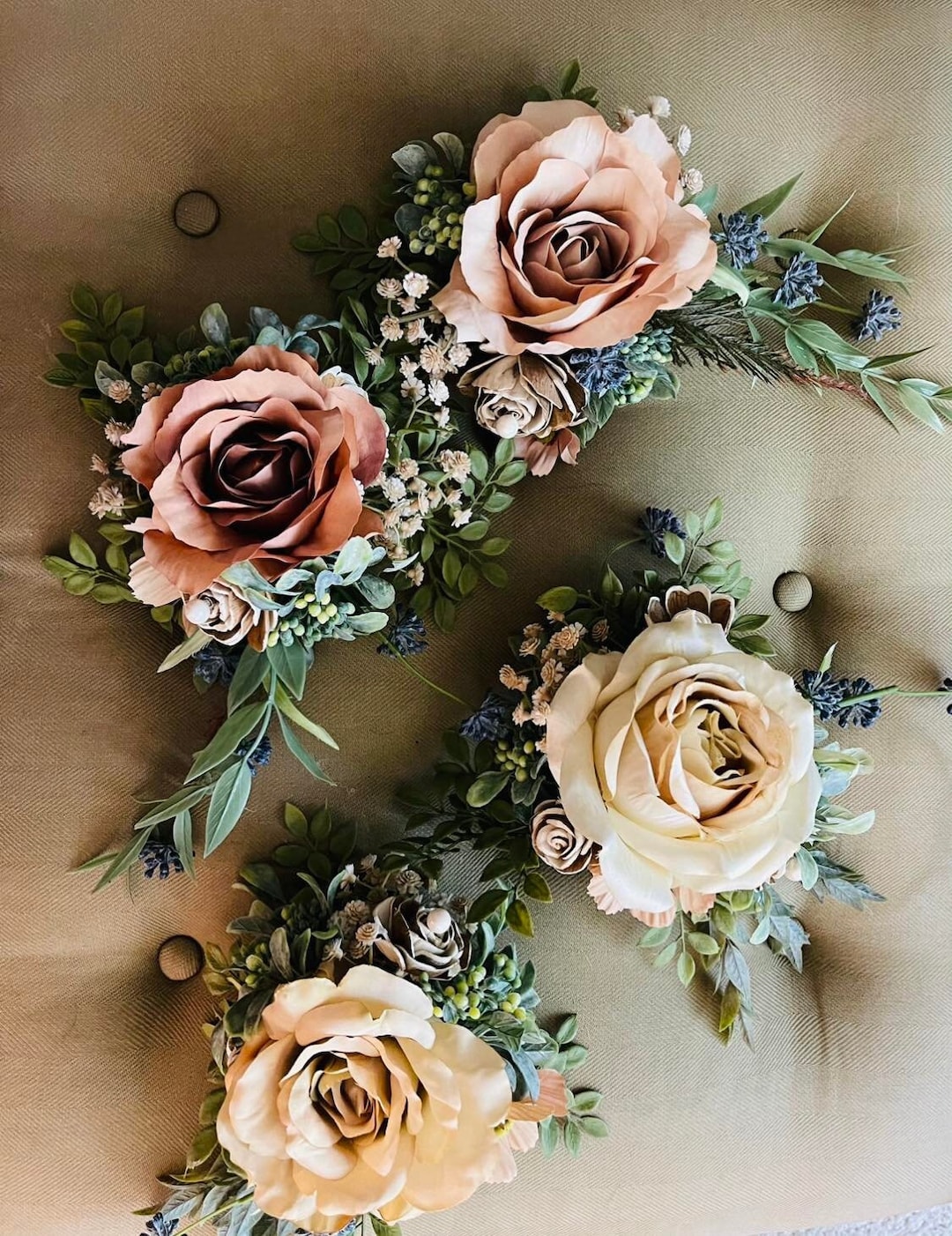 Custom Wedding Floral Cake Toppers - Floral Cake Decoration - Cake ...