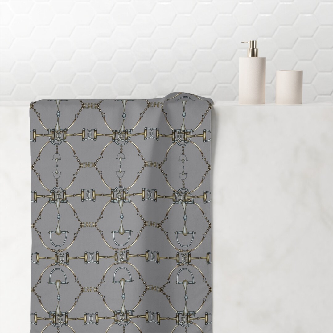 Luxury Feel Snaffle Bit Gray Coordinating Bath Luxury Bath Towel ...