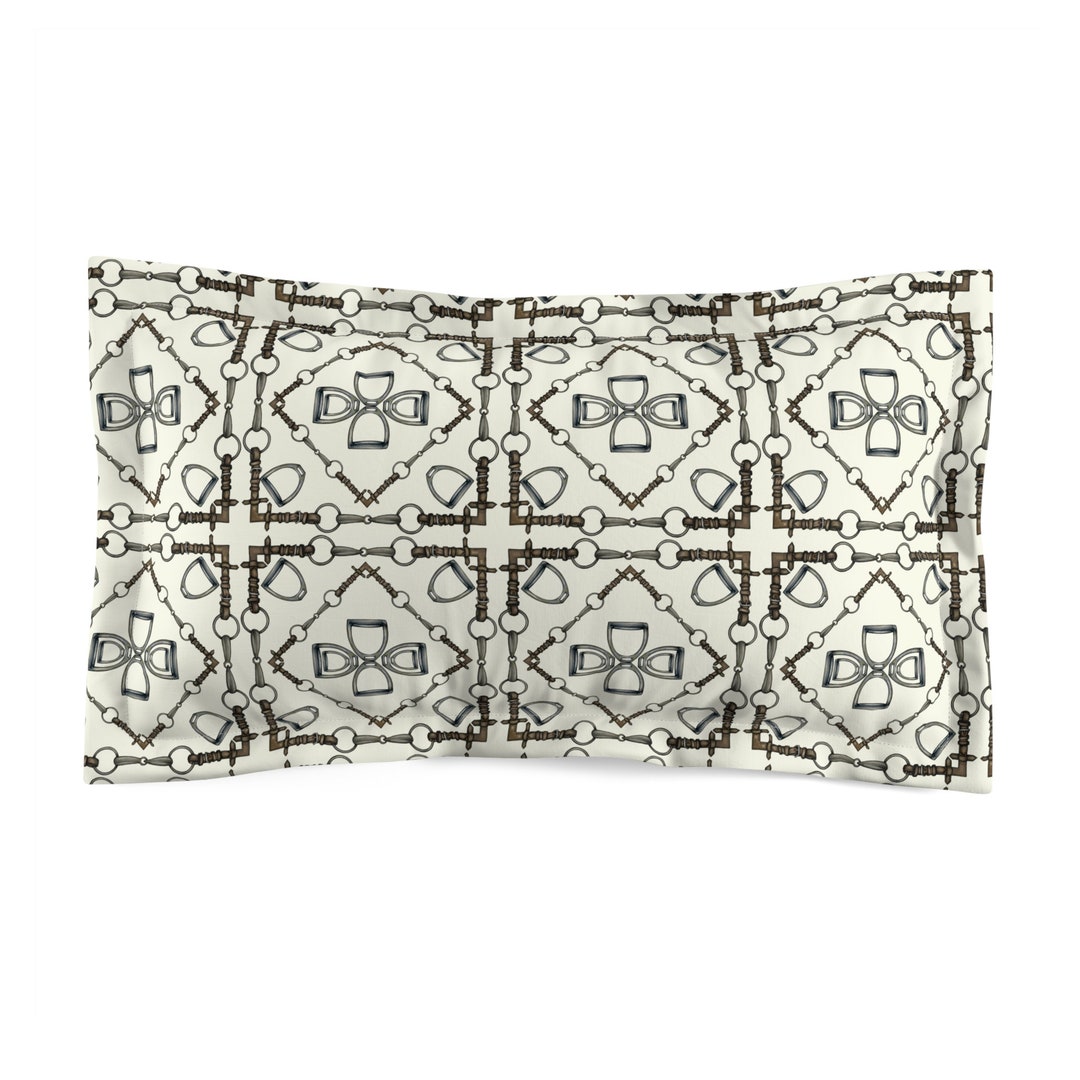 Stirrup and Snaffle Bit Motif Microfiber Pillow Sham - Etsy