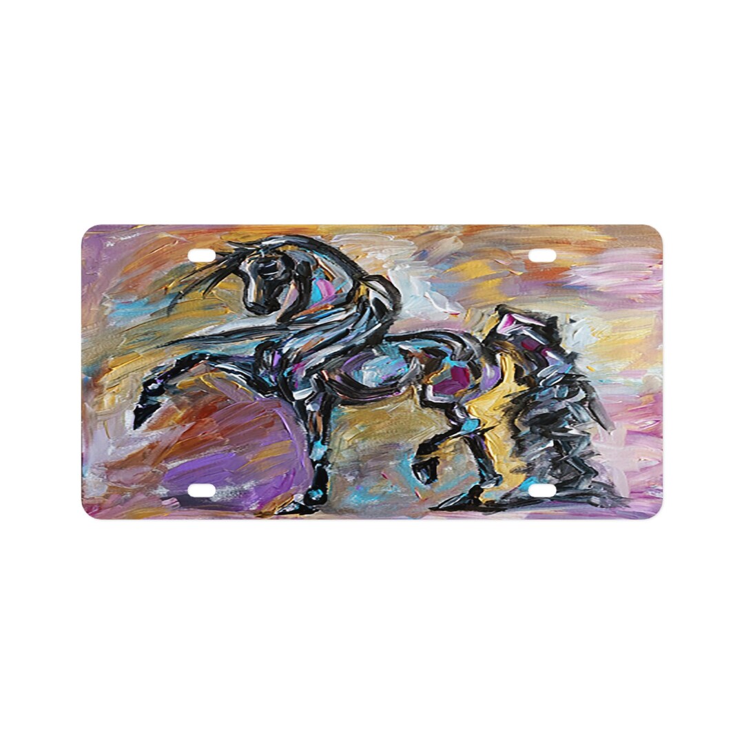 Arabian Horse Painting License Plate - Etsy