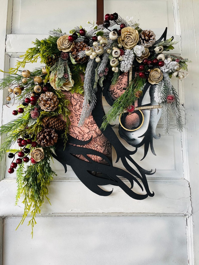 Gypsy Vanner Paint Horse Wild Maned Wood Horse Head Wreath or Wall ...