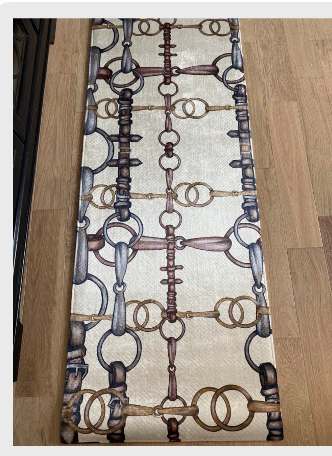 Equestrian Reins and Snaffle Bits Runner Rug - Shimmer Rug With Rubber ...
