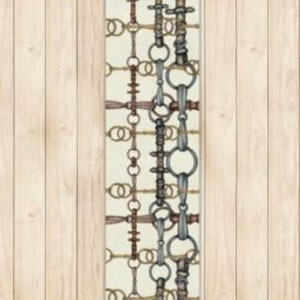 Equestrian Reins and Snaffle Bits Runner Rug - Velvet Like Rug With ...