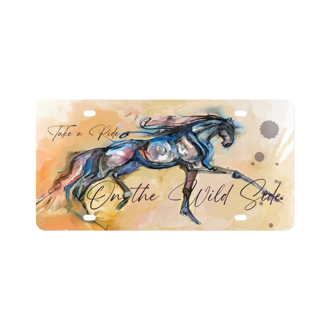 Equestrian Art Horse Painting License Plate - Etsy