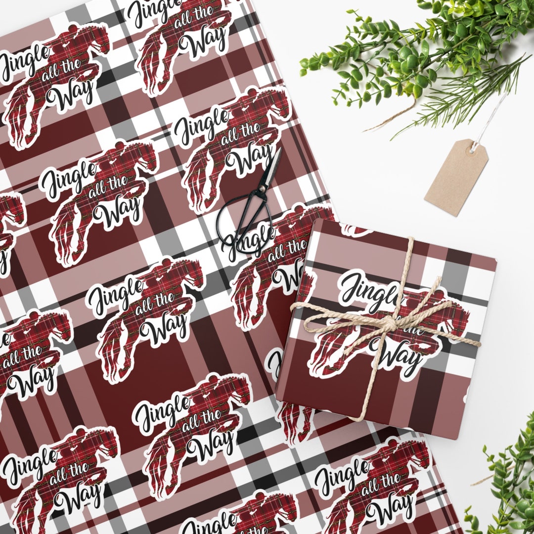 Jumping Horse EQUESTRIAN Wrapping Christmas Wrapping Paper - Etsy