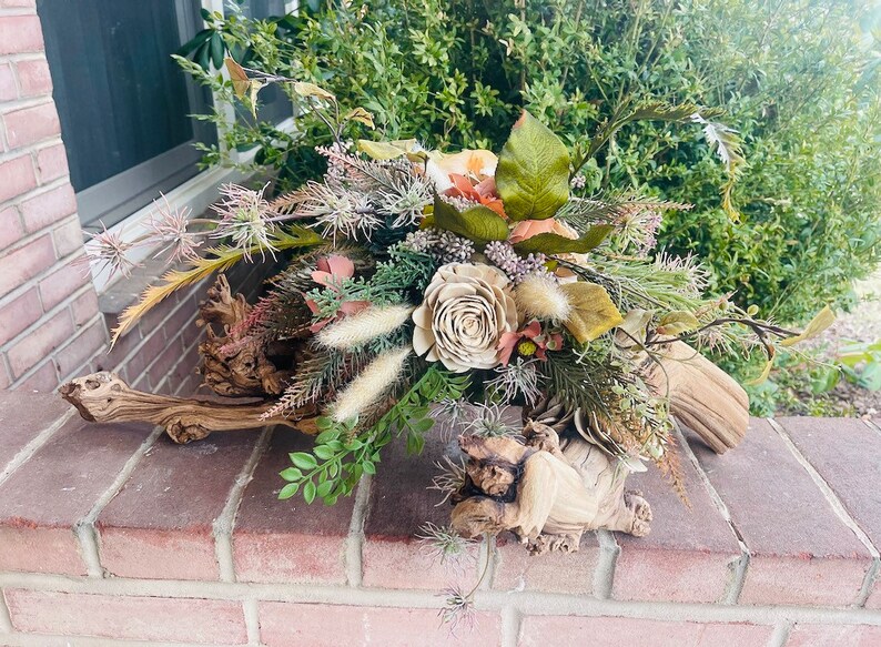 Rustic Farmhouse Twisted Sandblasted Grapevine Centerpiece - Etsy