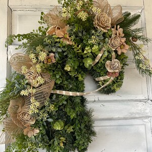 Country Style Sola Wood Rose Horse Head Wreath - Equestrian Horse ...