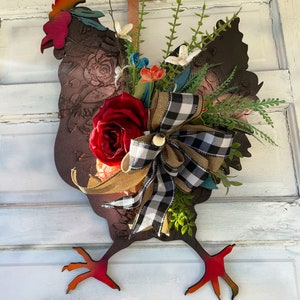 Spring Chicken Spring/summer/everyday Wreath - Wood Floral Rustic ...