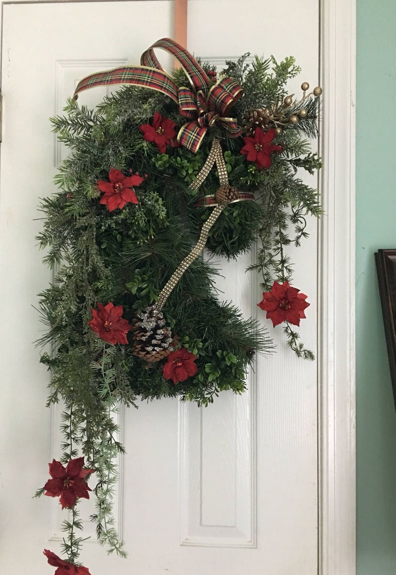 Christmas Friesian Fancy Horse Wreath Arabian Long Maned - Etsy