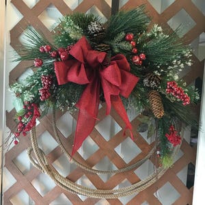 Cowboy Christmas. Lasso Wreath. Lariat wreath. Country | Etsy