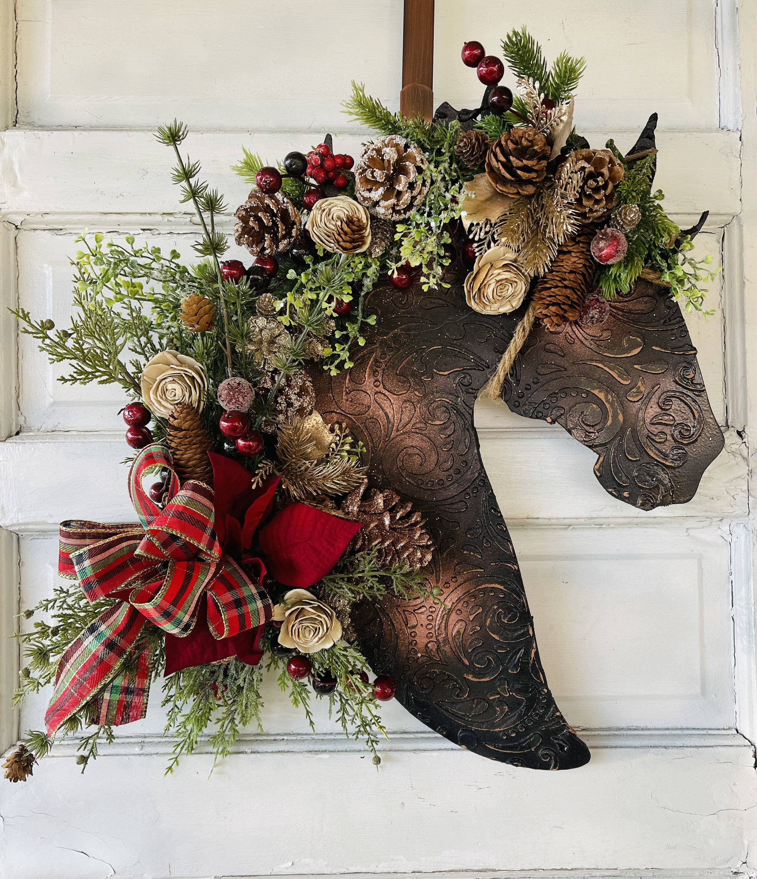 Horse Head Door Wreaths Burlap