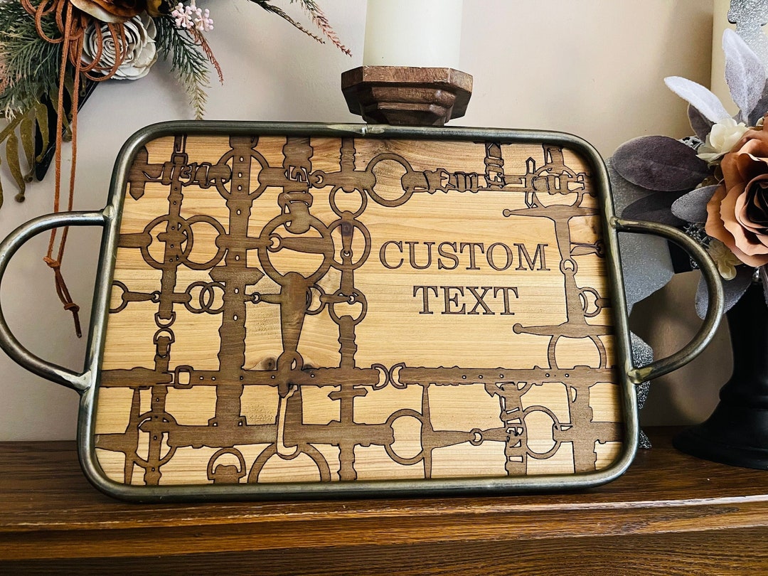 Equine Snaffle Bit CUSTOM Engraved Charcuterie Board Food - Etsy