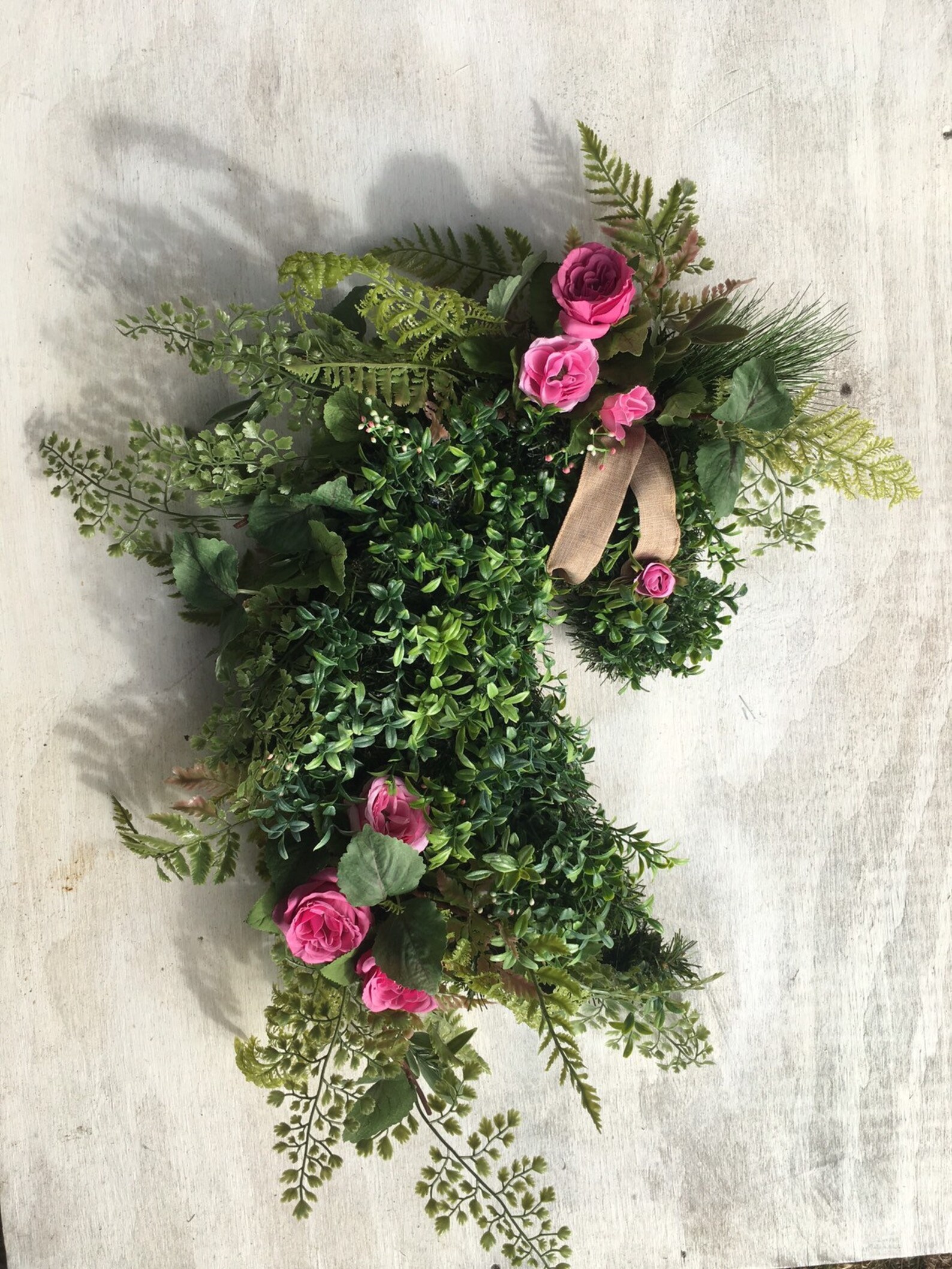 Rose Spring Horse Head Wreath Equestrian/horse Lovers Gift - Etsy