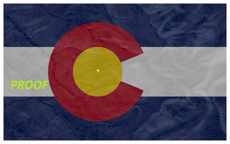 Keystone Colorado Elevation Contour Flag Map - Etsy