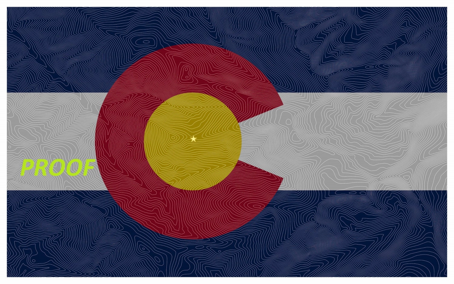 Keystone Colorado Elevation Contour Flag Map - Etsy