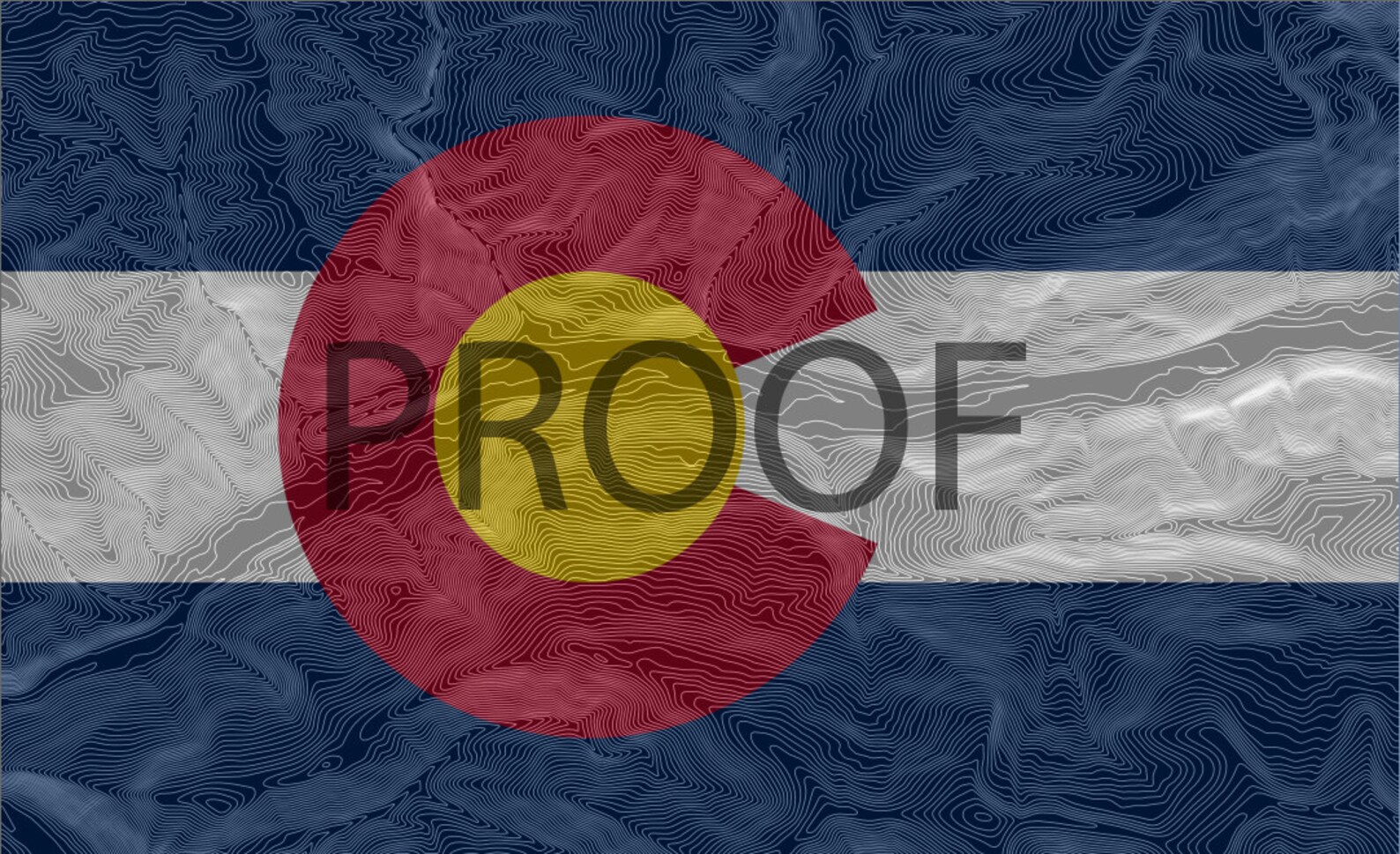 Vail Valley Colorado Elevation Contours Map With Colorado Flag - Etsy