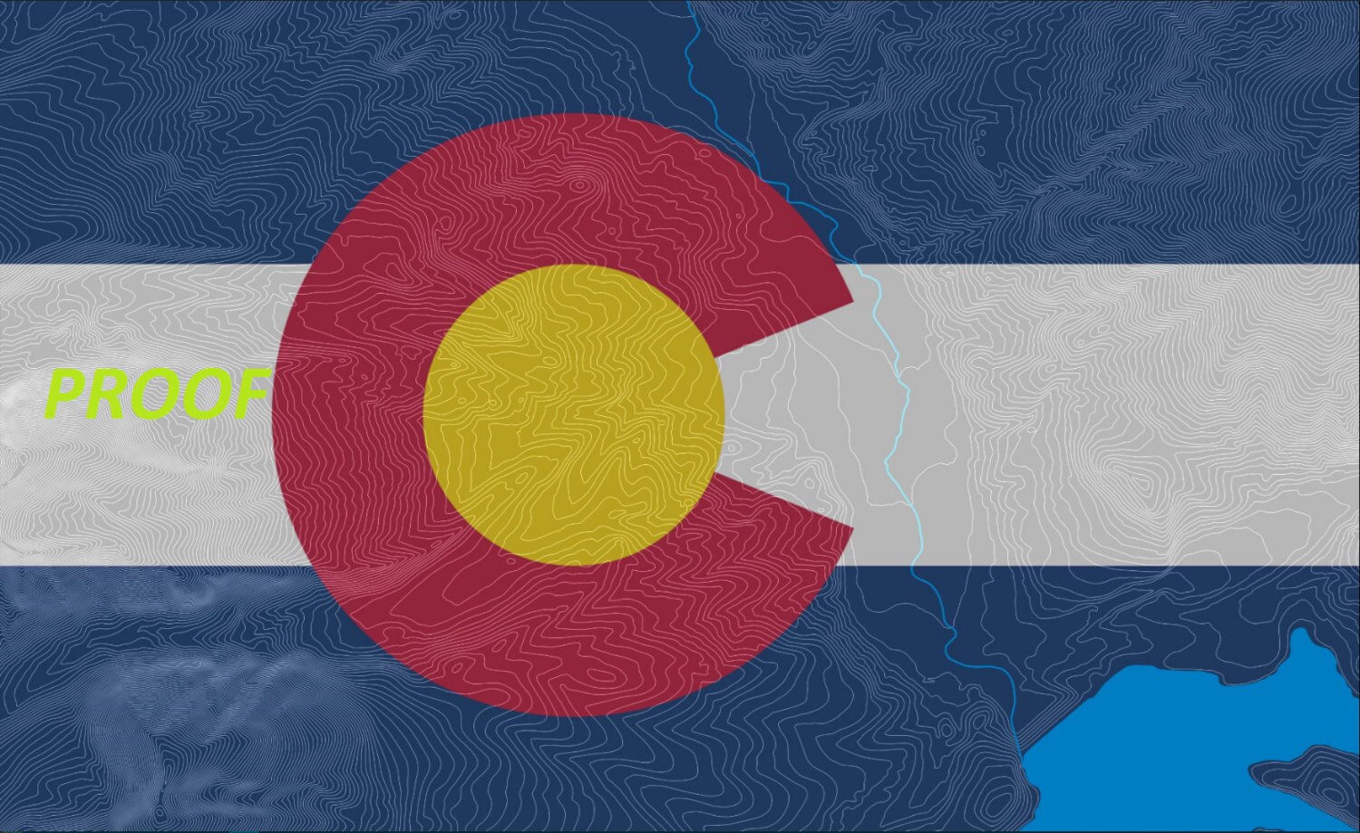 Silverthorne Lake Dillon Elevation Contour Map Colorado Flag - Etsy